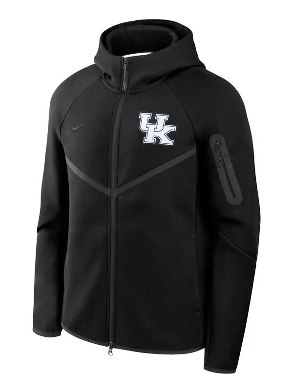 Nike Kentucky Tech Fleece Windrunner Full-zip Hooded Jacket - Black