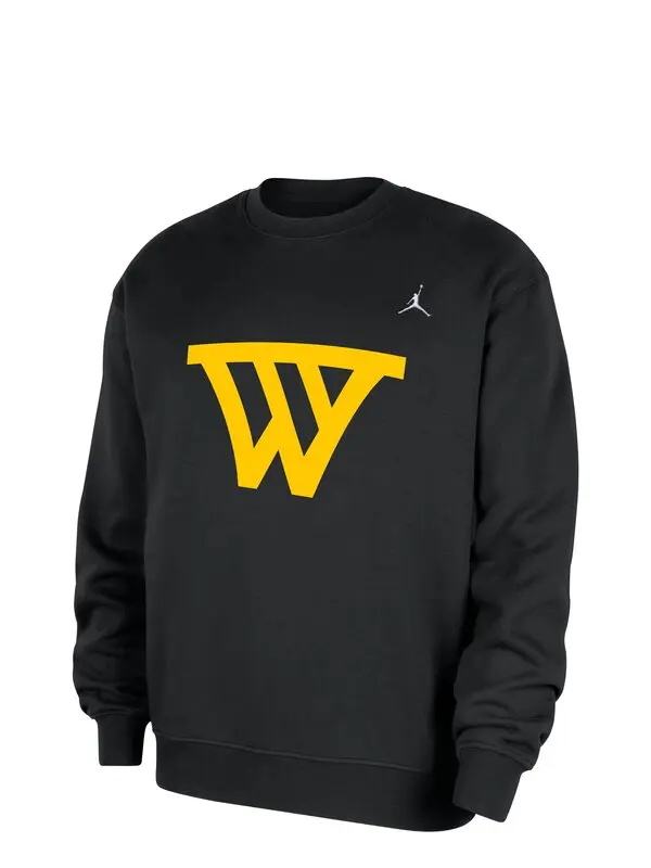 JORDAN Golden State Warriors Statement Essentials Nba Fleece Crew-neck Sweatshirt - Black