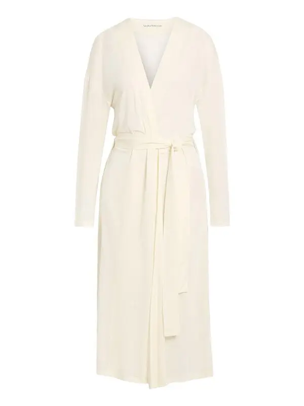 Another Tomorrow Lyocell Jersey Robe - Ivory