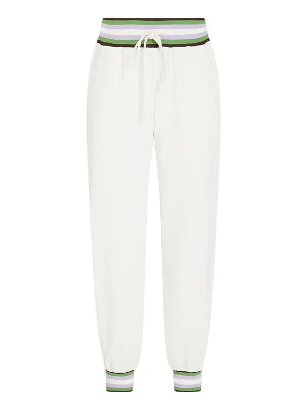 Zimmermann Textured Stretch-jersey Track Pants - White