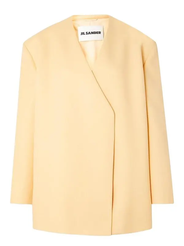JIL SANDER Oversized Wool-blend Twill Jacket - Pastel Orange