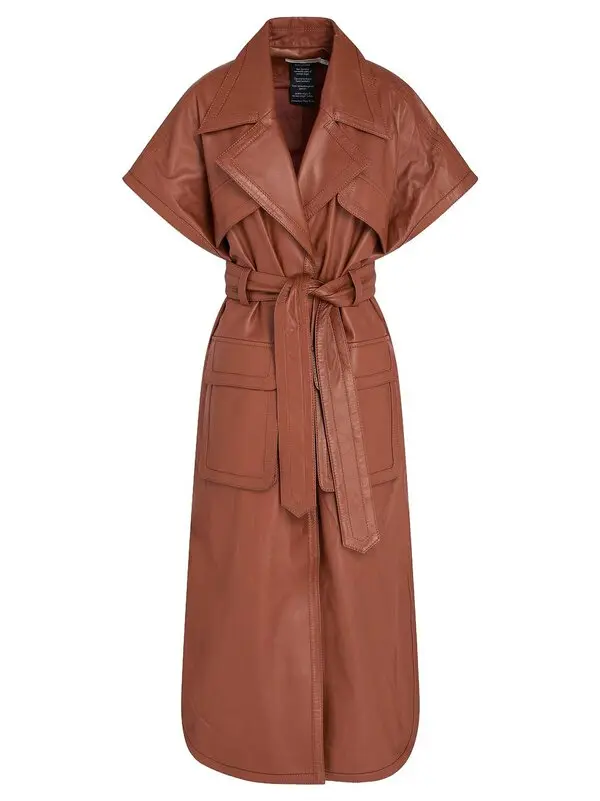 Zimmermann Leather Midi Dress - Brown