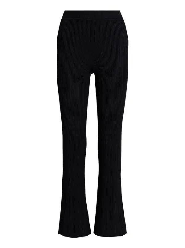 A.L.C. Ayla Ribbed-knit Bootcut Pants - Black