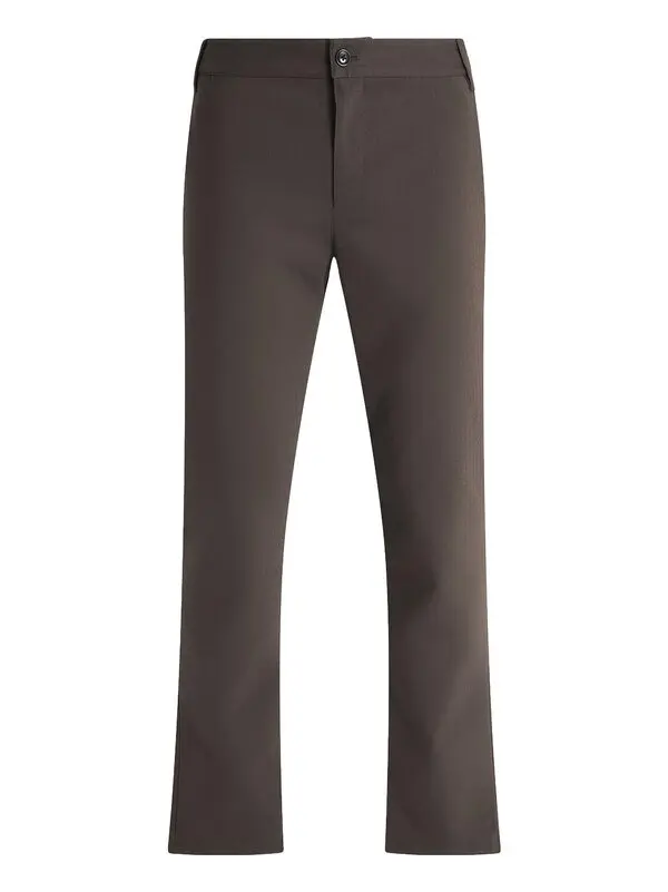 Paige Stafford Slim-fit Herringbone Jacquard Trousers - Chocolate