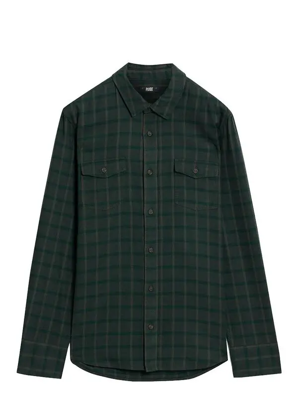 Paige Everett Checked Cottonblend Shirt - Emerald