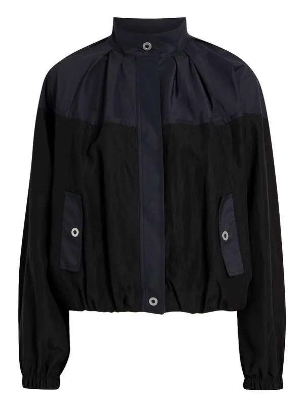 3.1 Phillip Lim Poplin-paneled Lyocell-blend Jacket - Black