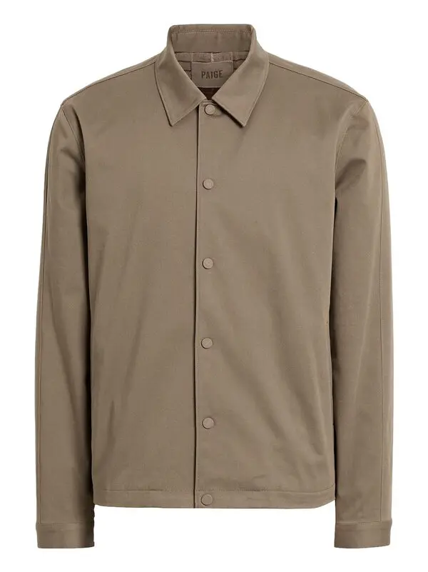 Paige Cotton-blend Twill Andrus Jacket - Taupe