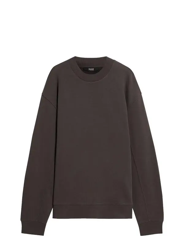 Paige Huey French Cotton-terry Sweatshirt - Chocolate