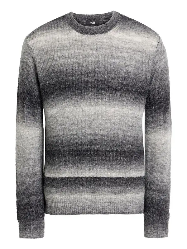 Paige Lozano Dégradé Brushed Knitted Sweater - Dark Gray