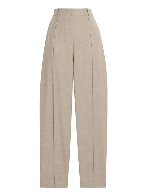 TOTEME Wool-twill Tapered Pants - Beige