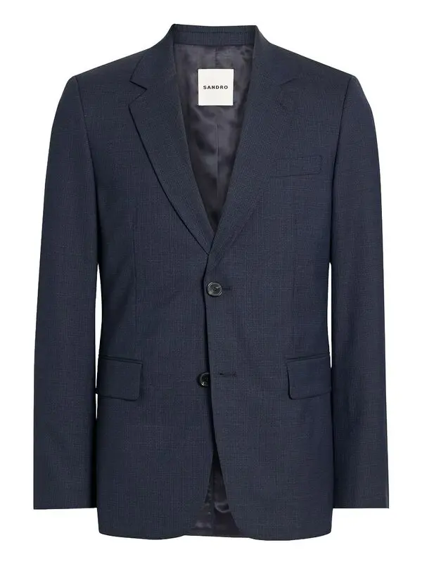 Sandro Wooltweed Blazer - Navy