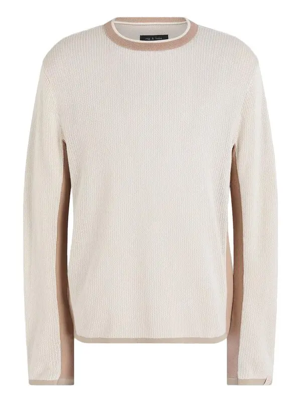 Rag & Bone Harvey Ribbed Cotton-blend Sweater - Ecru