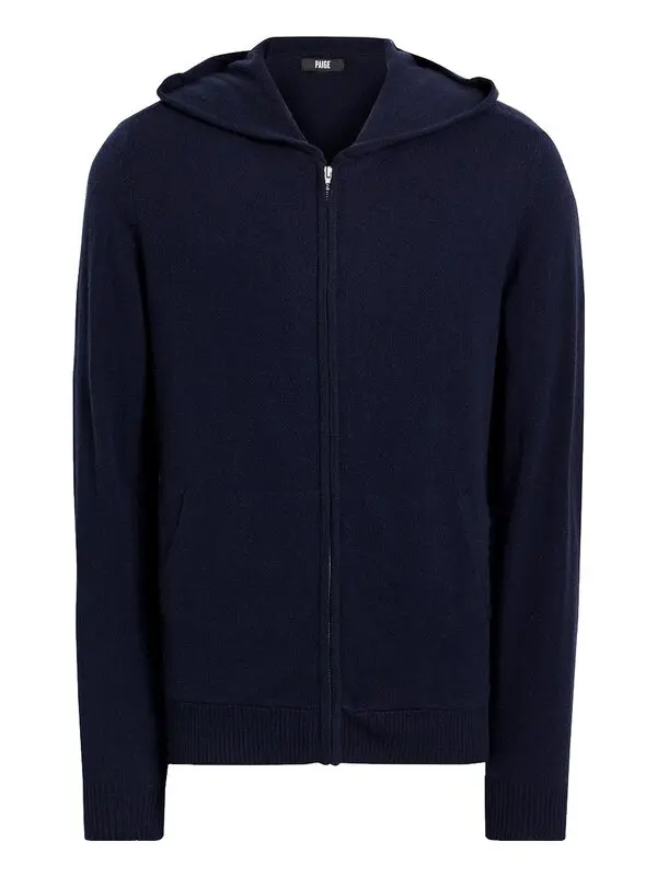 Paige Swanson Wool And Cashmere-blend Hoodie - Navy