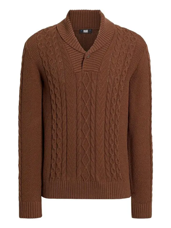 Paige Cobb Cable-knit Cotton Sweater - Brown
