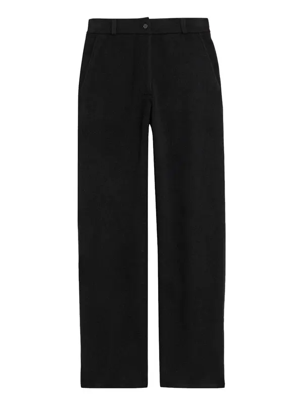 Guest In Residence Cashmere-blend Straight-leg Pants - Black