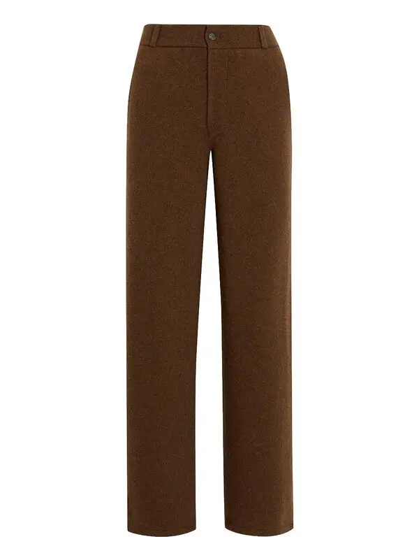 Guest In Residence Cashmere-blend Straight-leg Pants - Brown