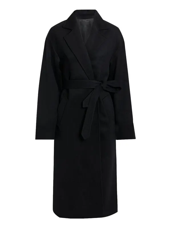 NILI LOTAN Wool And Cashmere-blend Felt Coat - Black