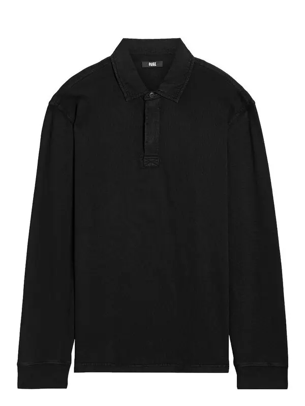 Paige Colter Cottonjersey Polo Shirt - Black