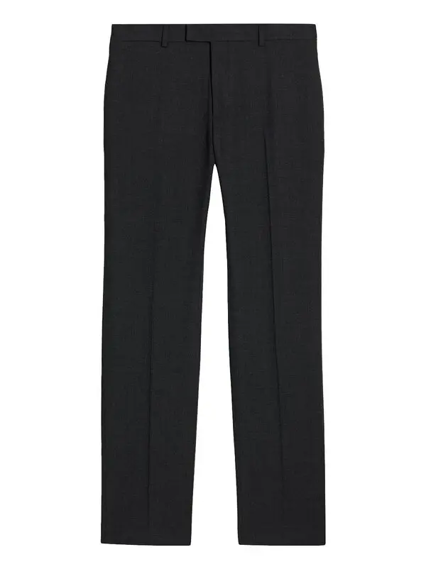 Sandro Grain De Poudre Wool-blend Suit Pants - Charcoal