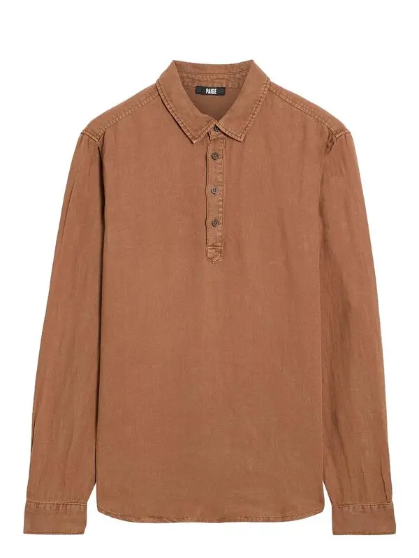Paige Arney Linen And Lyocellblend Twill Shirt - Light Brown