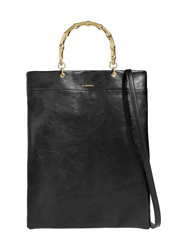JIL SANDER Leather Tote - Black