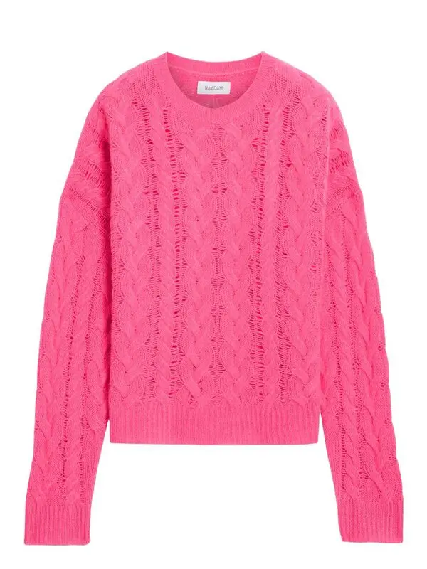 Naadam Cable-knit Cashmere Sweater - Bubblegum