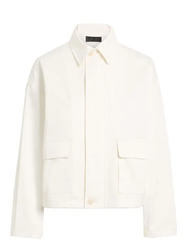 NILI LOTAN Lio Cotton-twill Jacket - White