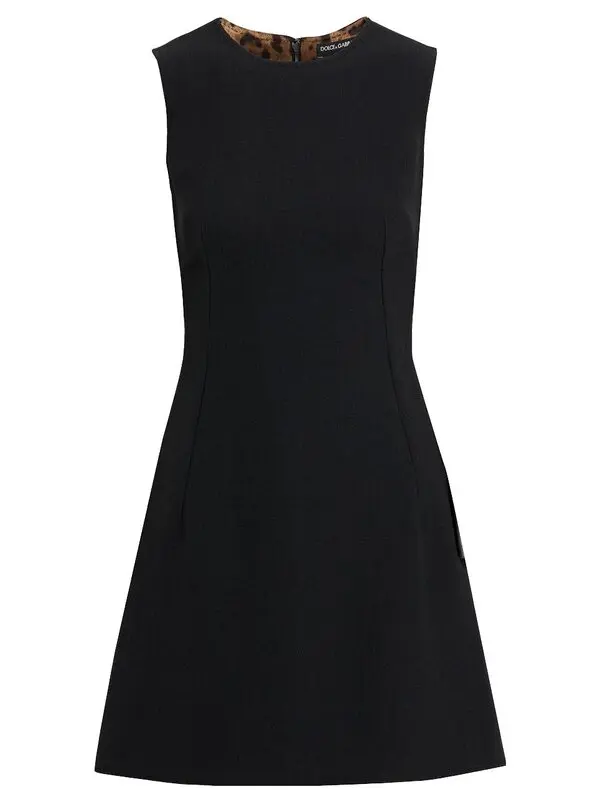 Dolce & Gabbana Grain De Poudre Mini Dress - Black