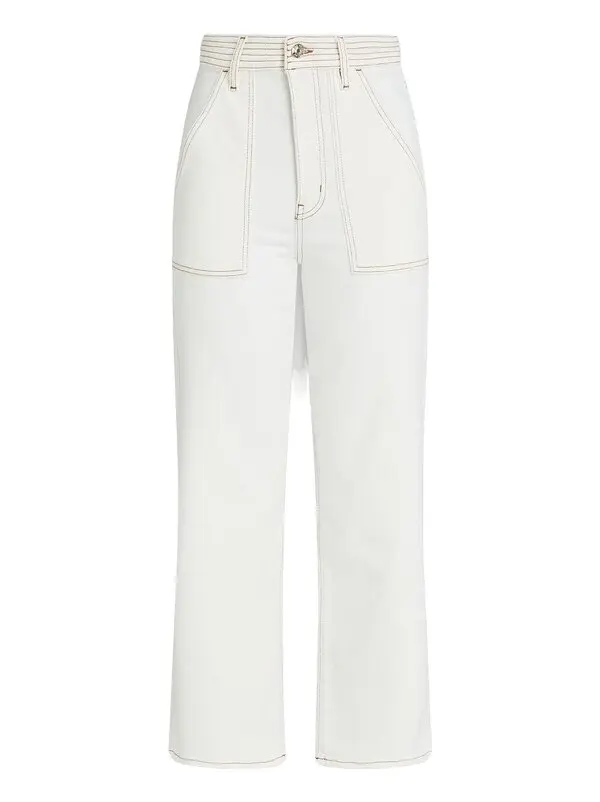 FRAME High-rise Straight-leg Jeans - Ivory