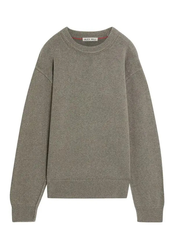 ALEX MILL Gabriel Cotton And Linen-blend Sweater - Army Green