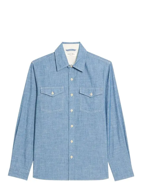 ALEX MILL Fred Cottonchambray Shirt - Light Blue