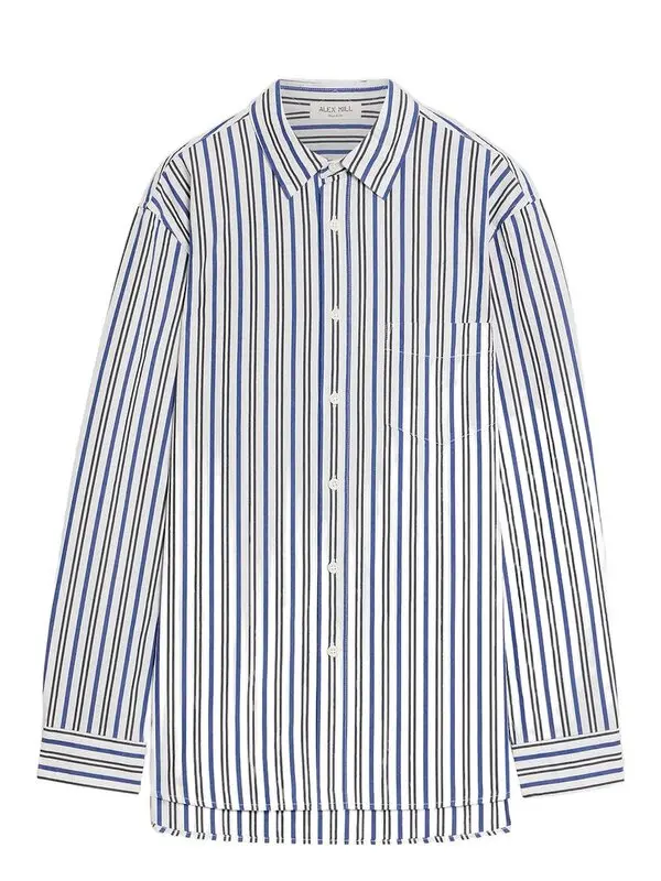 ALEX MILL Striped Cottonpoplin Shirt - Off-white