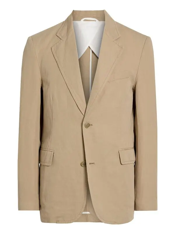 ALEX MILL Cooper Cotton And Linenblend Twill Blazer - Sand