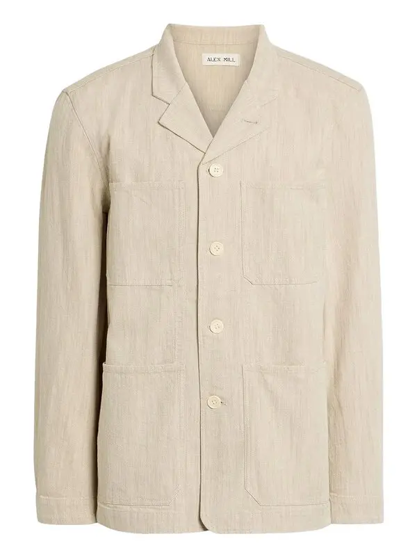 ALEX MILL Arthur Cotton, Linen And Lyocell-blend Twill Jacket - Beige