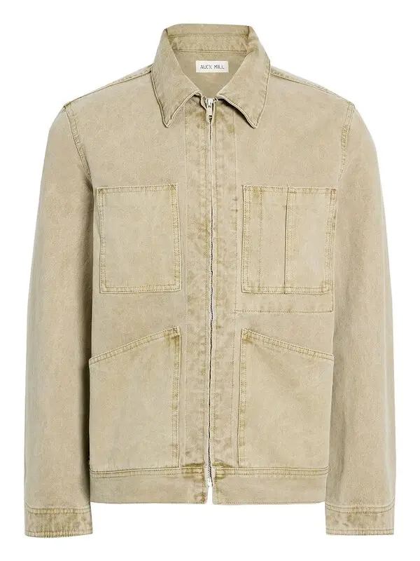 ALEX MILL Cotton-canvas Jacket - Sage Green