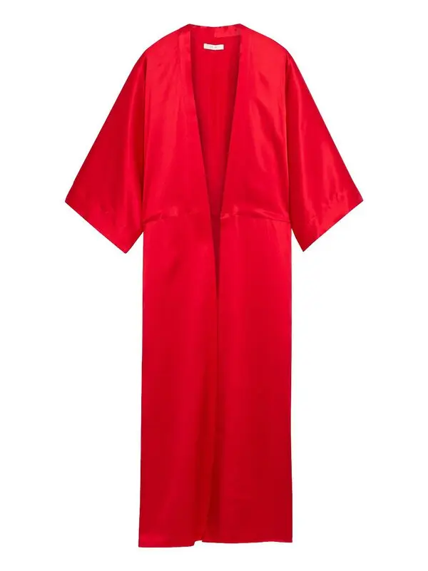 THE SEI Silksatin Kimono - Red