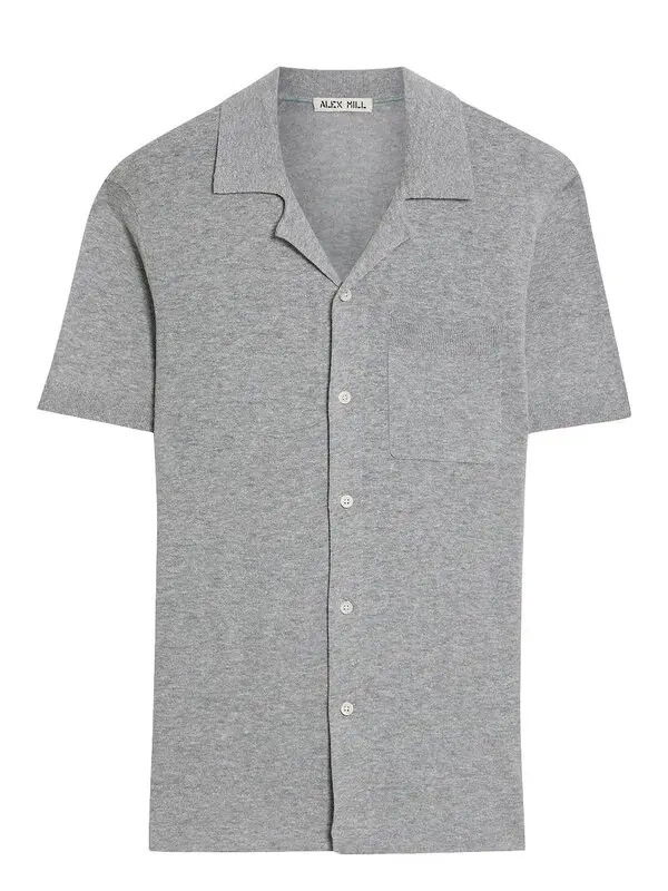 ALEX MILL Aldrich Cotton And Hempblend Polo Shirt - Gray