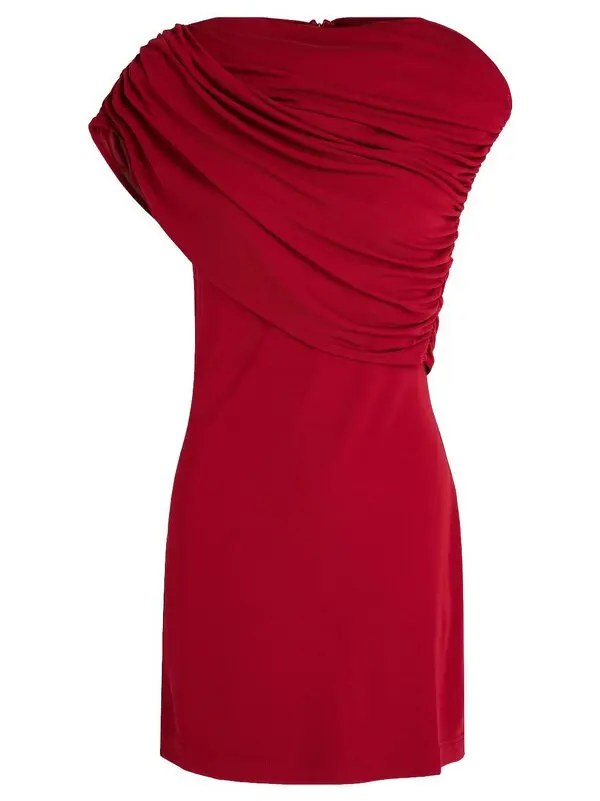 ESSE STUDIOS Bonachi Draped Jersey Mini Dress - Claret