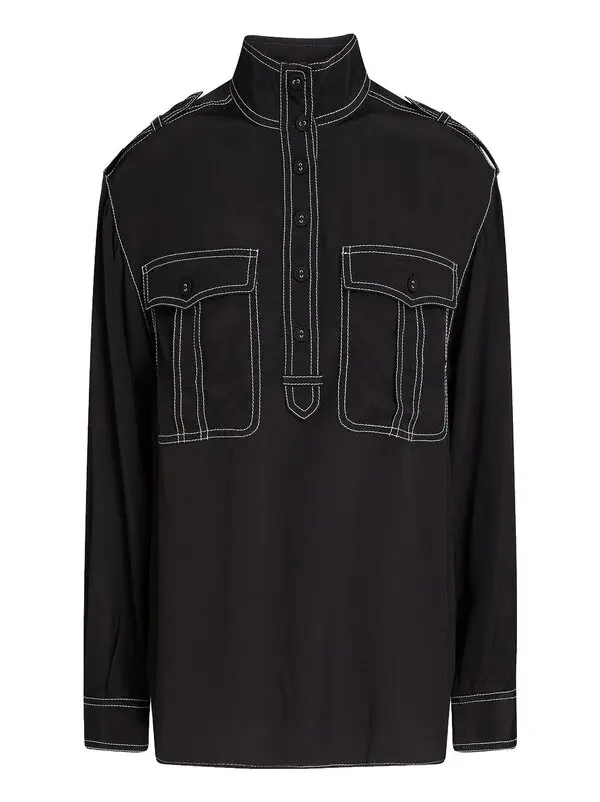 Zimmermann Satin Blouse - Black