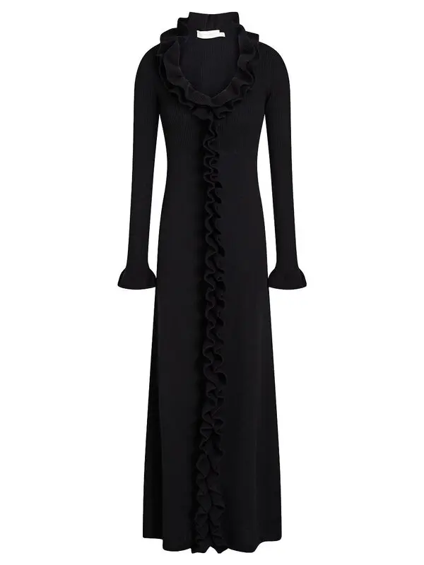 Zimmermann Wool Maxi Dress - Black