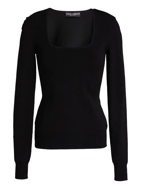 Dolce & Gabbana Stretch-knit Top - Black