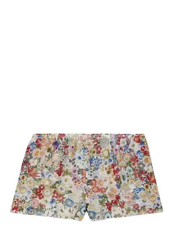 Khaite Tilly Silk-chiffon Shorts - Neutrals