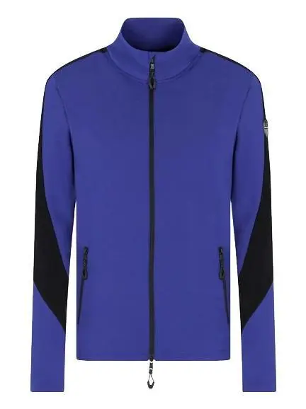 Emporio Armani Technical Ski Fleece In Powerstretch Technical Fabric - Blue