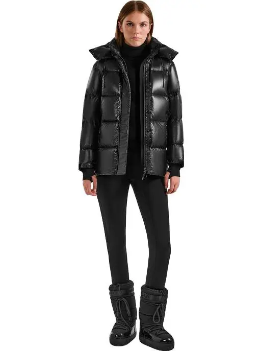 Rudsak Waist-length Down Puffer With Removable Hood - Black