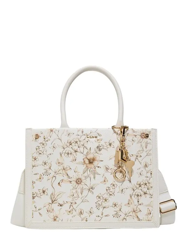 Aldo Faux Leather Tote With Print - Floral