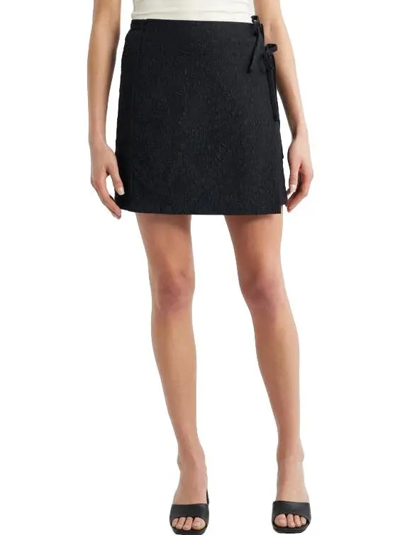 Scotch & Soda Tie Wrap Mini Skirt - Meteorite