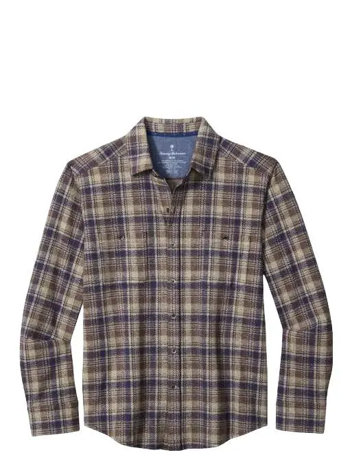 Tommy Bahama Fireside Tahoe Plaid Flannel Button-up Shirt - Abbey Stone