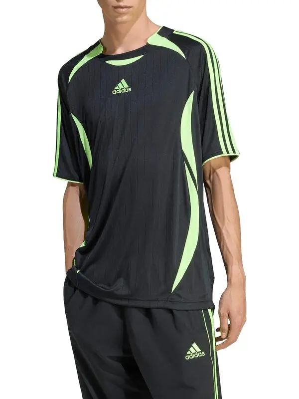 Adidas Teamgeist Recycled Polyester T-shirt - Black/signal Green