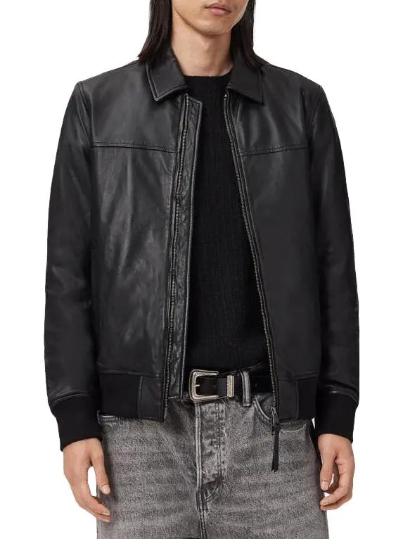 ALLSAINTS Rashford Leather Jacket - Black