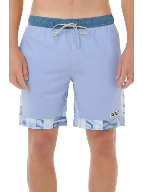 Rip Curl Tie Waist Swim Trunks - Spray Blue